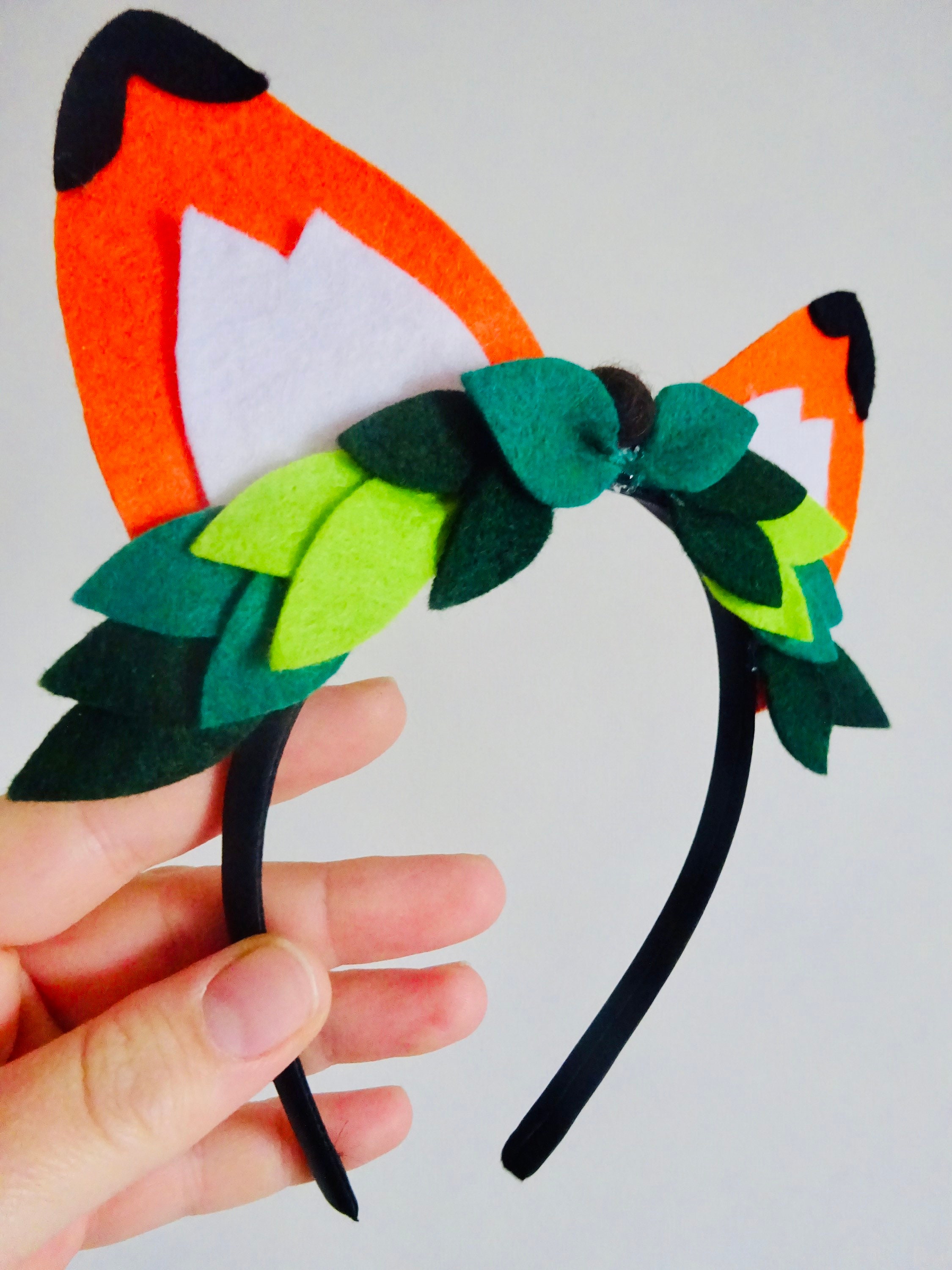 Fox Ears Headband - Fox Crown W Flowers and Ears - Animal Costume ...