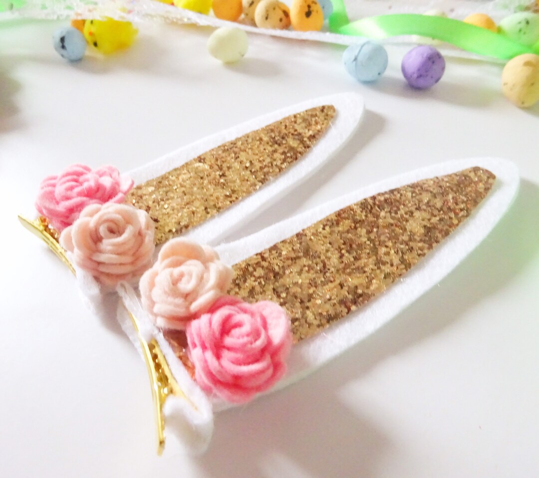 Easter Bunny Clip on Ears Novelty Rabbit Costume Hair Clips Small Gift ...