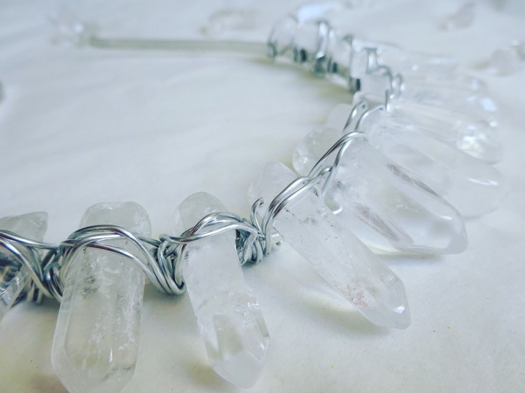 Clear Quartz Crystal Crown Festival Tiara Photoshoot Prop Witch Crown ...