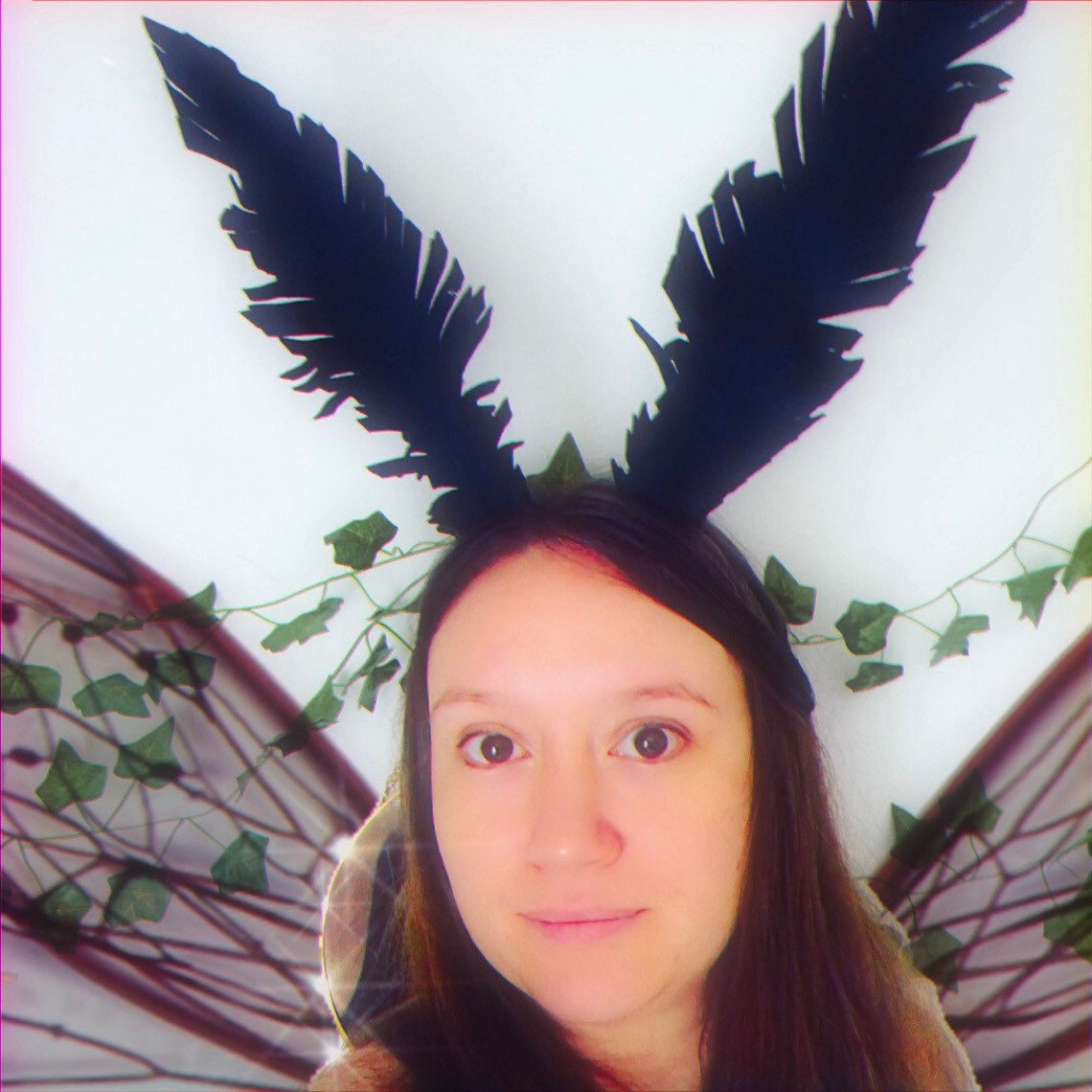 Moth Antennae Headband Moth Costume Black Antenna Moth Crown - Etsy