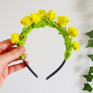 Spring Easter Headbands With Yellow Easter Chicks for Kids or Adults ...
