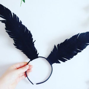 Moth Antennae Headband Moth Costume, Black Antenna Moth Crown Headpiece ...