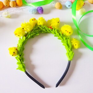 Spring Easter Headbands With Yellow Easter Chicks for Kids or Adults ...
