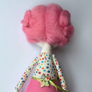 Handmade Cloth Doll, Whimsical Artdoll, Unique Decor, Fabric, Textile ...
