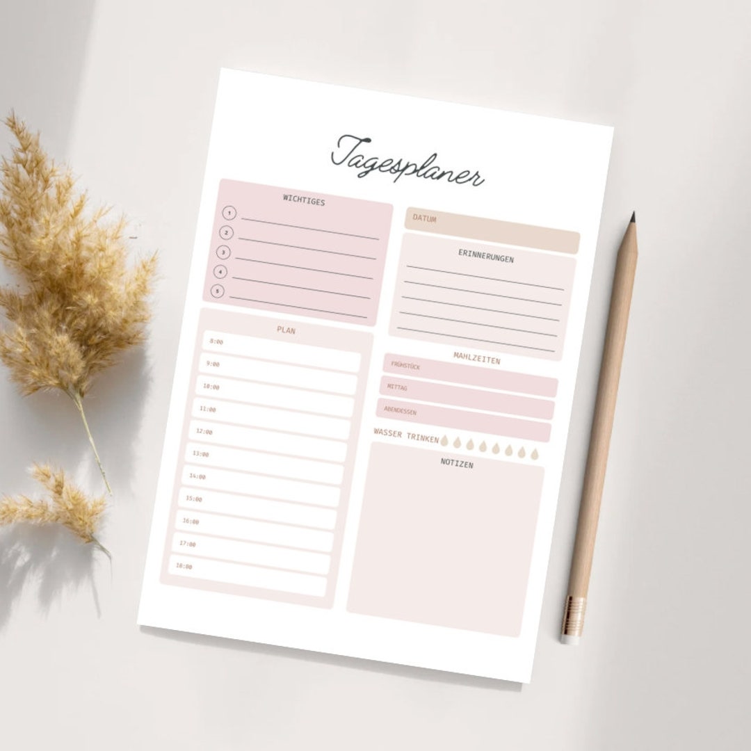 A 4 Day Planner Digital Instant Download Jpg File Pdf- to Do List Diary ...