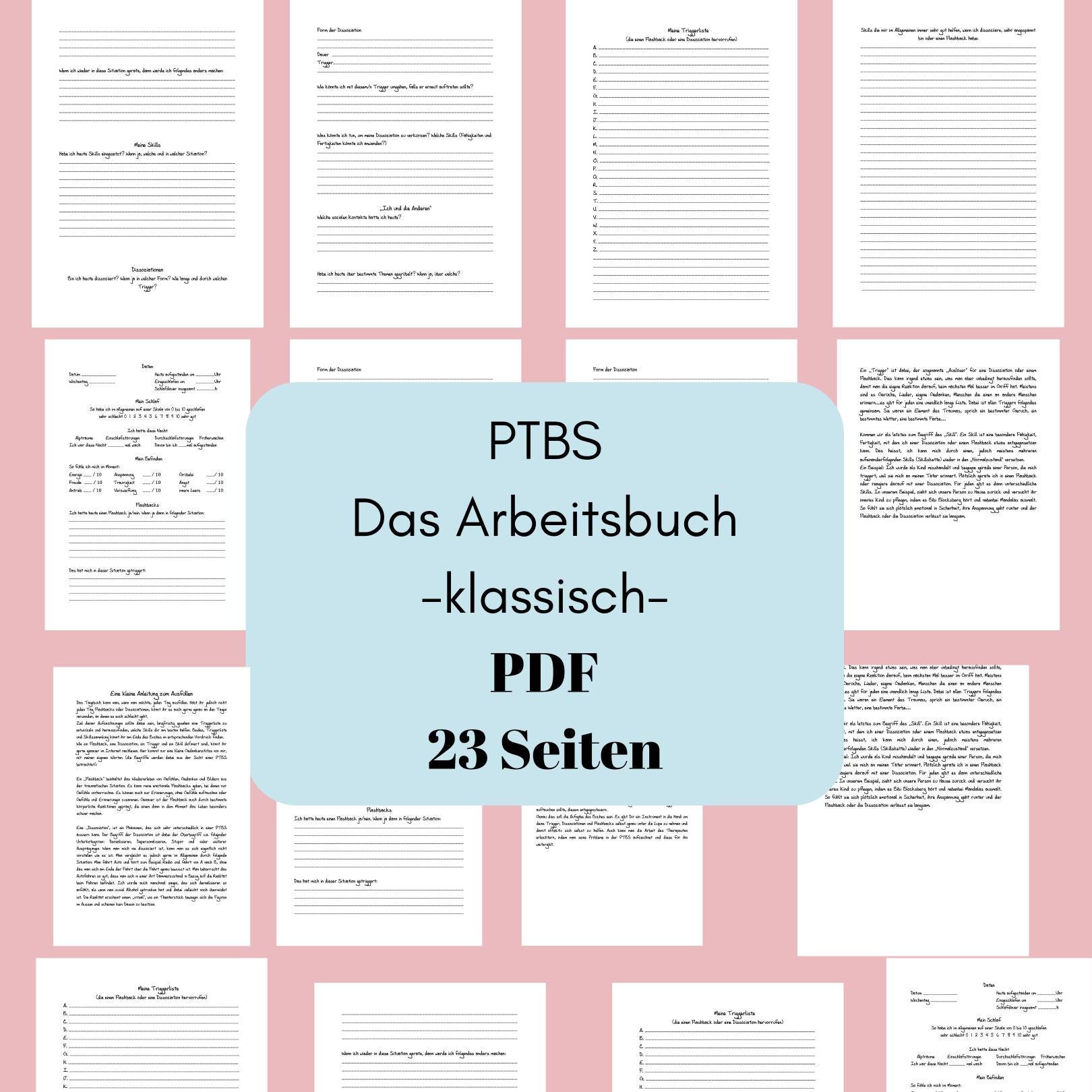 PTSD Workbook PDF Digital Download the Diary to Fill Out and Tick - Etsy