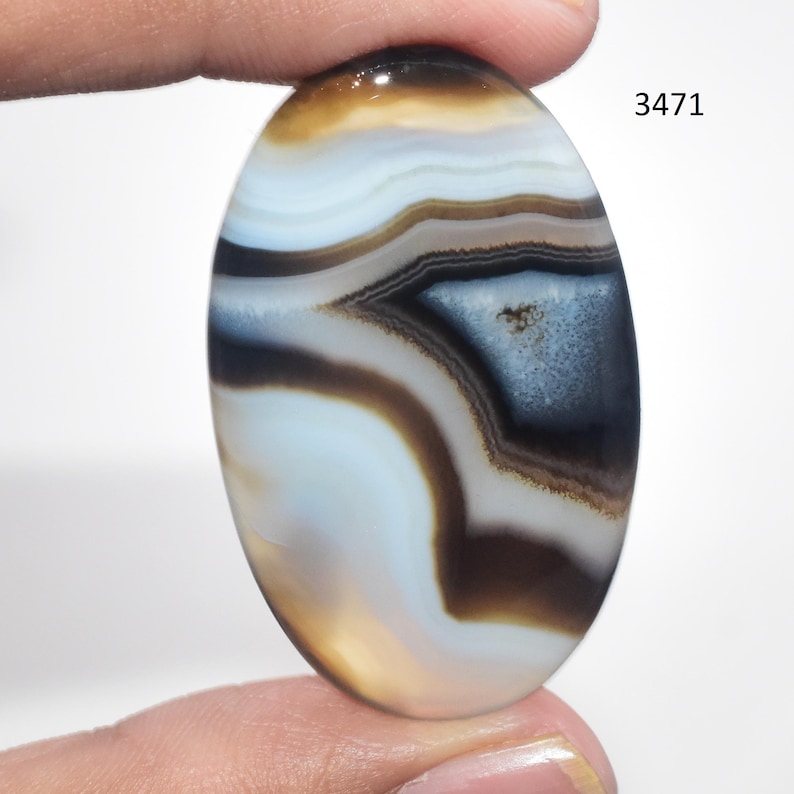 Black Banded Agate Cabochon Black Banded Agate Gemstone - Etsy