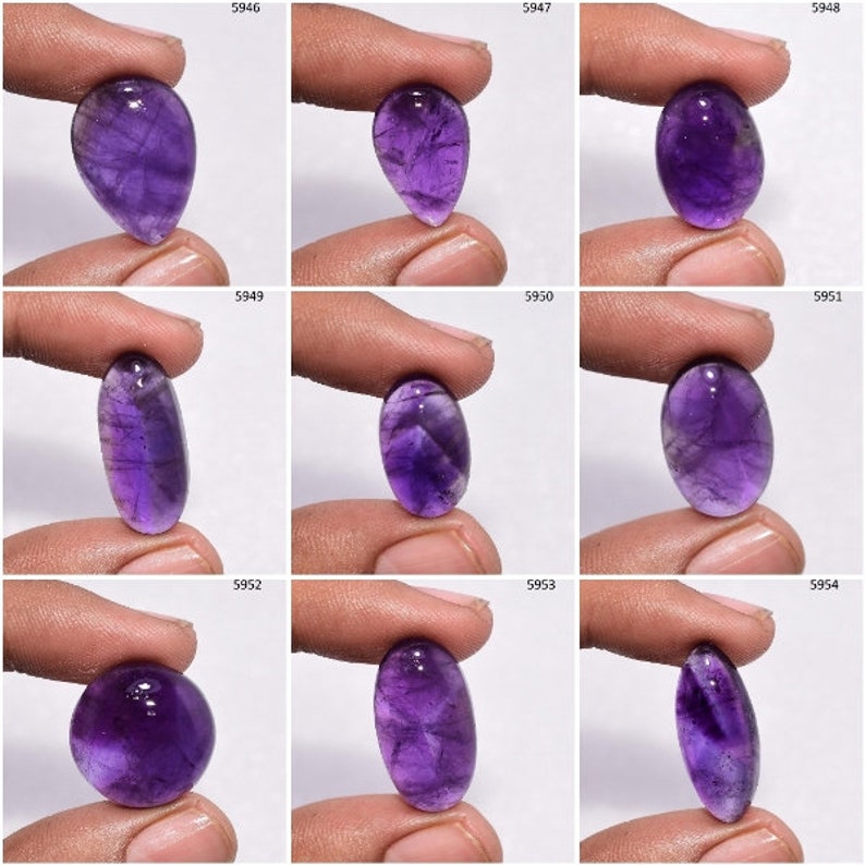 Natural Amethyst Cabochon Amethyst Gemstone Cabochon - Etsy