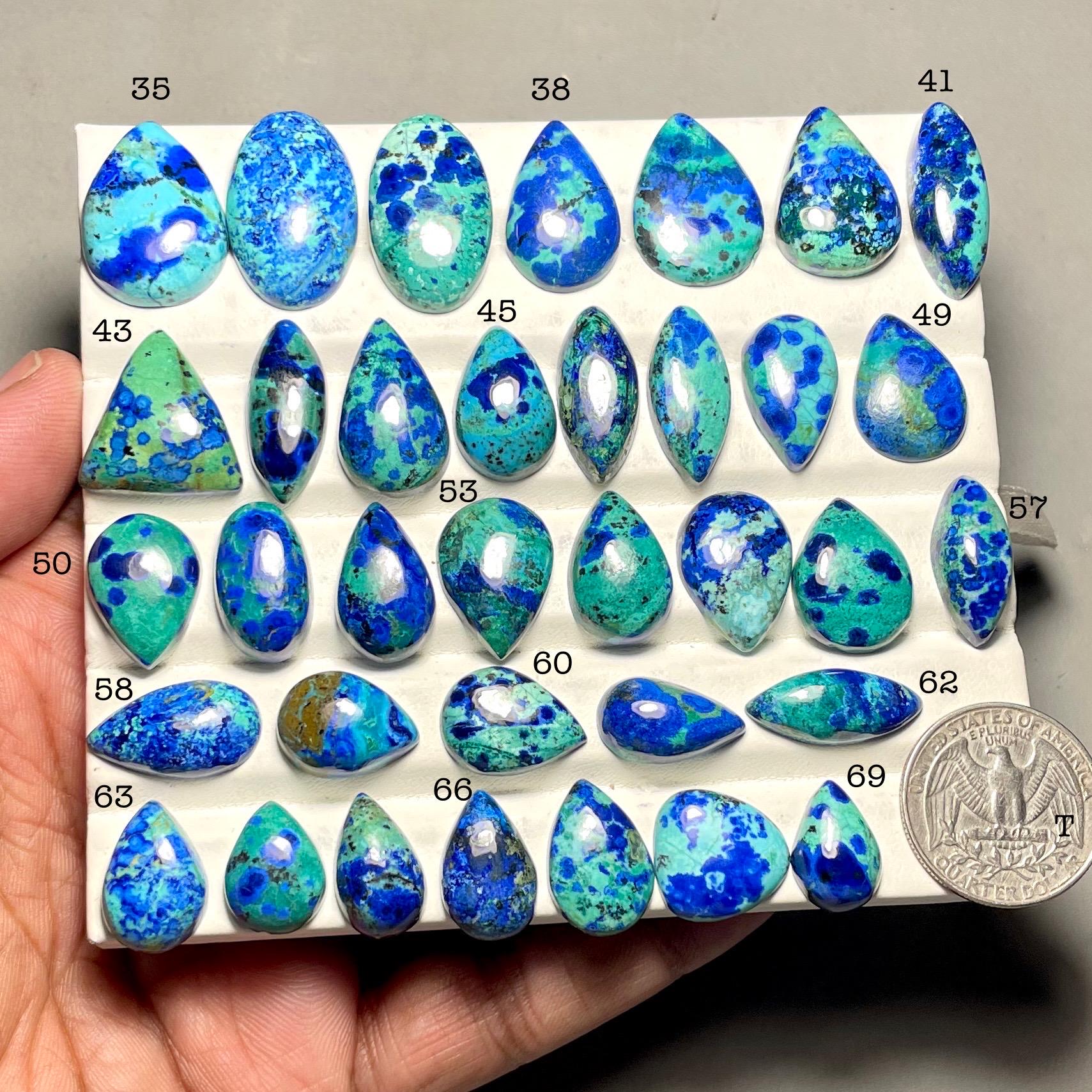 High Quality Azurite Malachite Cabochon Natural Gemstone for Jewelry - Etsy