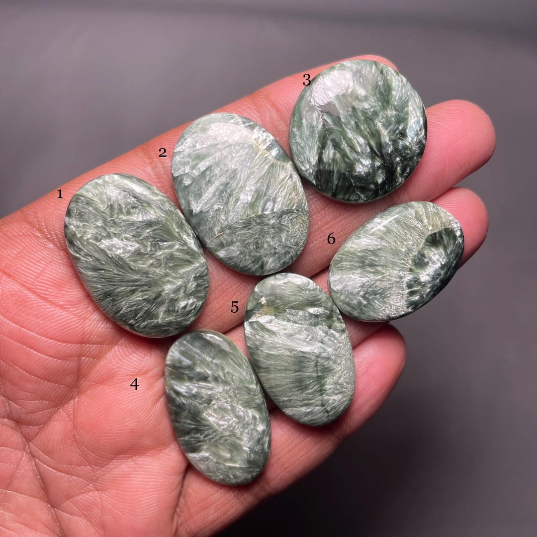 Seraphinite Natural Stone, AAA+ Seraphinite Cabochon, Seraphinite Loose ...