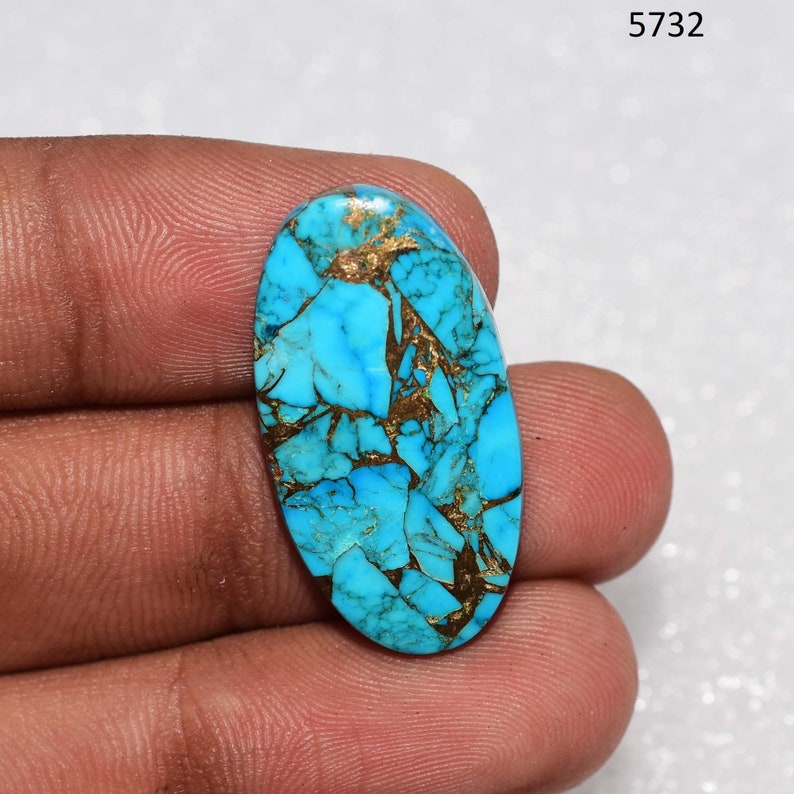 Sky Copper Turquoise Cabochon Copper Turquoise Gemstone | Etsy