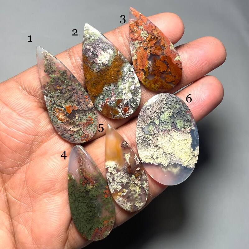 Moss Agate Cabochon - Etsy