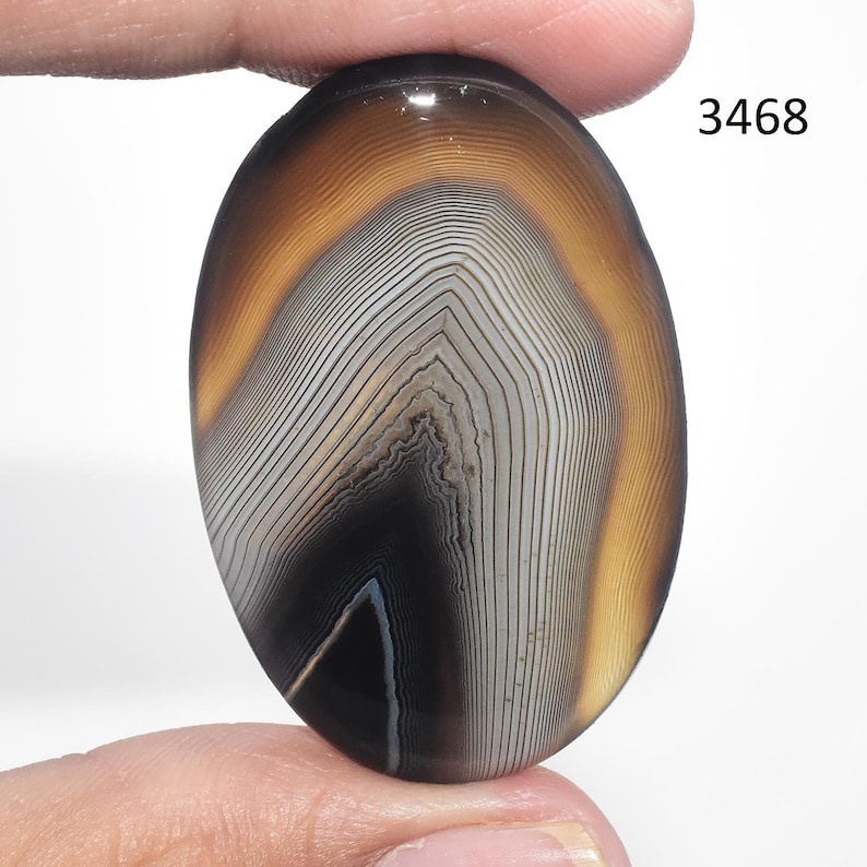 Black Banded Agate Cabochon Black Banded Agate Gemstone - Etsy