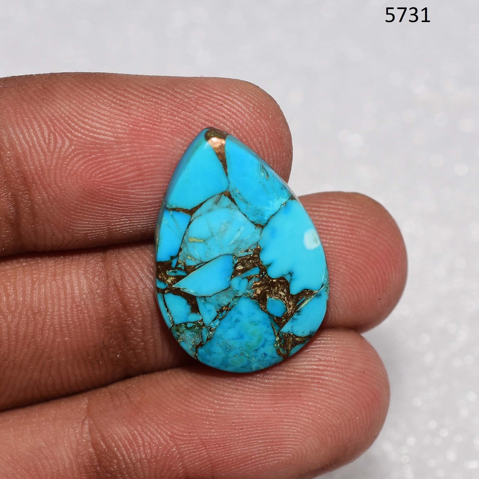 Sky Copper Turquoise Cabochon Copper Turquoise Gemstone | Etsy