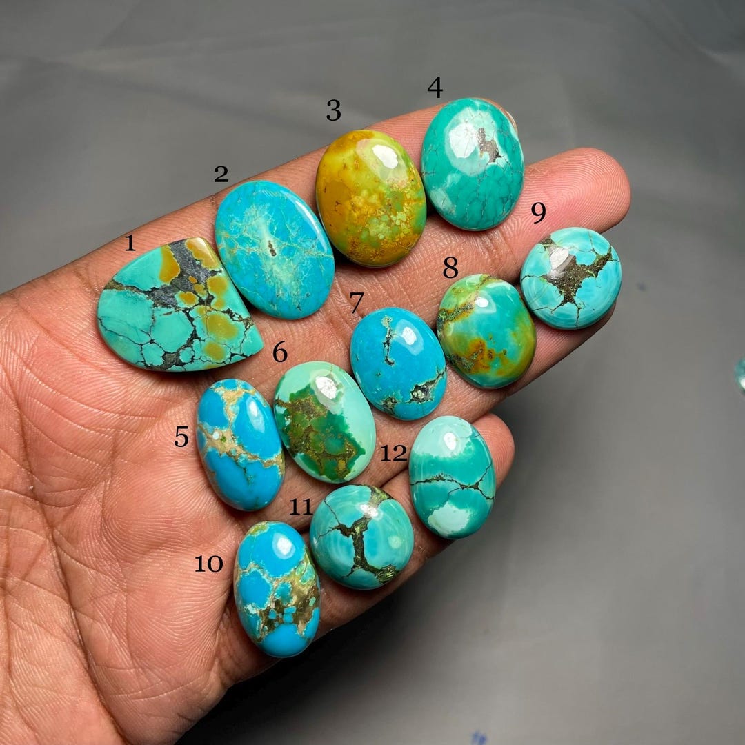 Tibetan Turquoise Cabochon Tibetan Turquoise Natural Gemstone Loose ...
