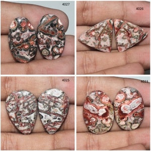 Natural Leopard Skin Jasper Gemstone, Leopard Skin Jasper Match Pair ...
