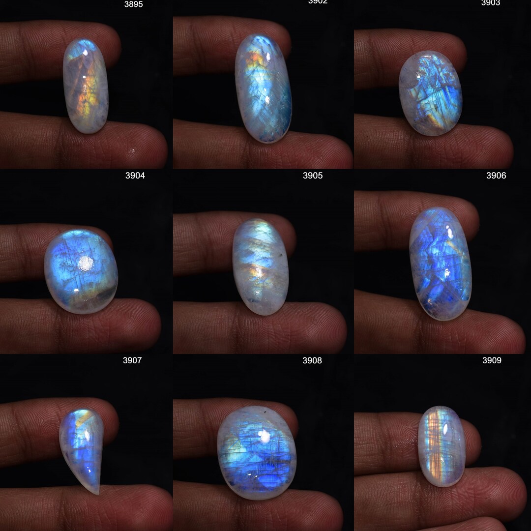 Rare and Beautiful Rainbow Moonstone Gemstones A One Rainbow Moonstone ...