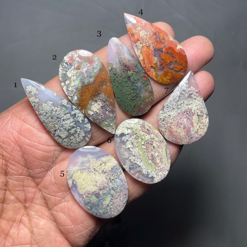 Moss Agate Cabochon - Etsy