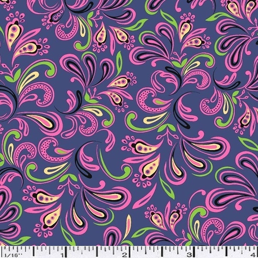 Flip Flop Swirl Fabric Purple and Pink 100% Cotton Fabric - Etsy