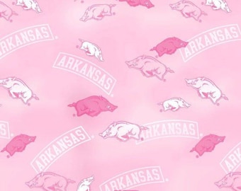 Arkansas Razorback Fabric | Etsy