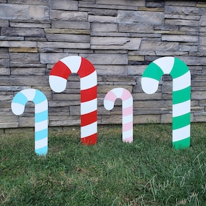 Candy Canes for Outdoor Decoration | Choose Your Colors | Yard Art ...
