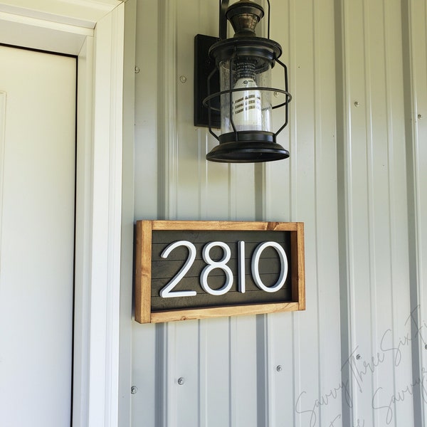 House Numbers Horizontal - Etsy