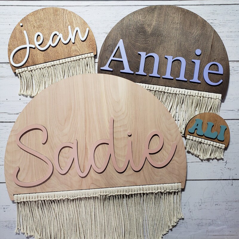 Macrame Name Sign - Etsy