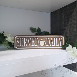 Coffee Edition | 14" Street Signs | Tiered Tray Decor | Served Daily ...