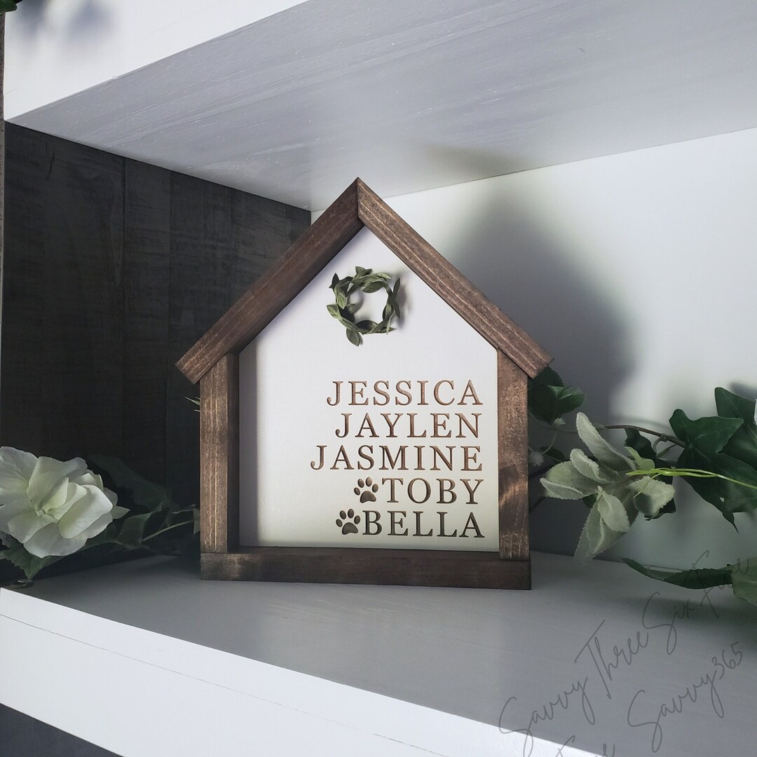 Family Home Sign House Sign Standing Sign Living Room Decorations ...