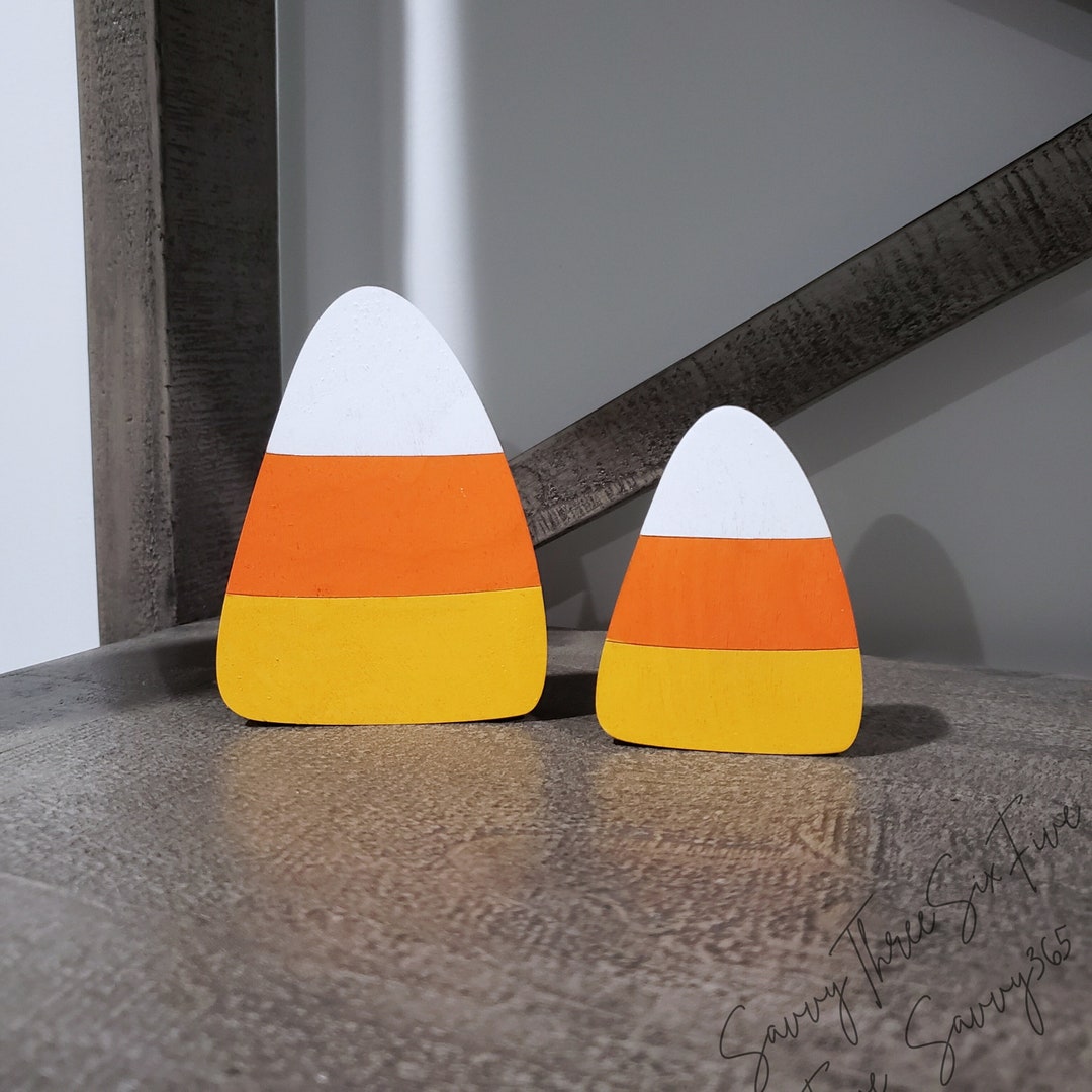 Candy Corn Wood | Tiered Tray Fall Decorations | Kitchen Decorations ...