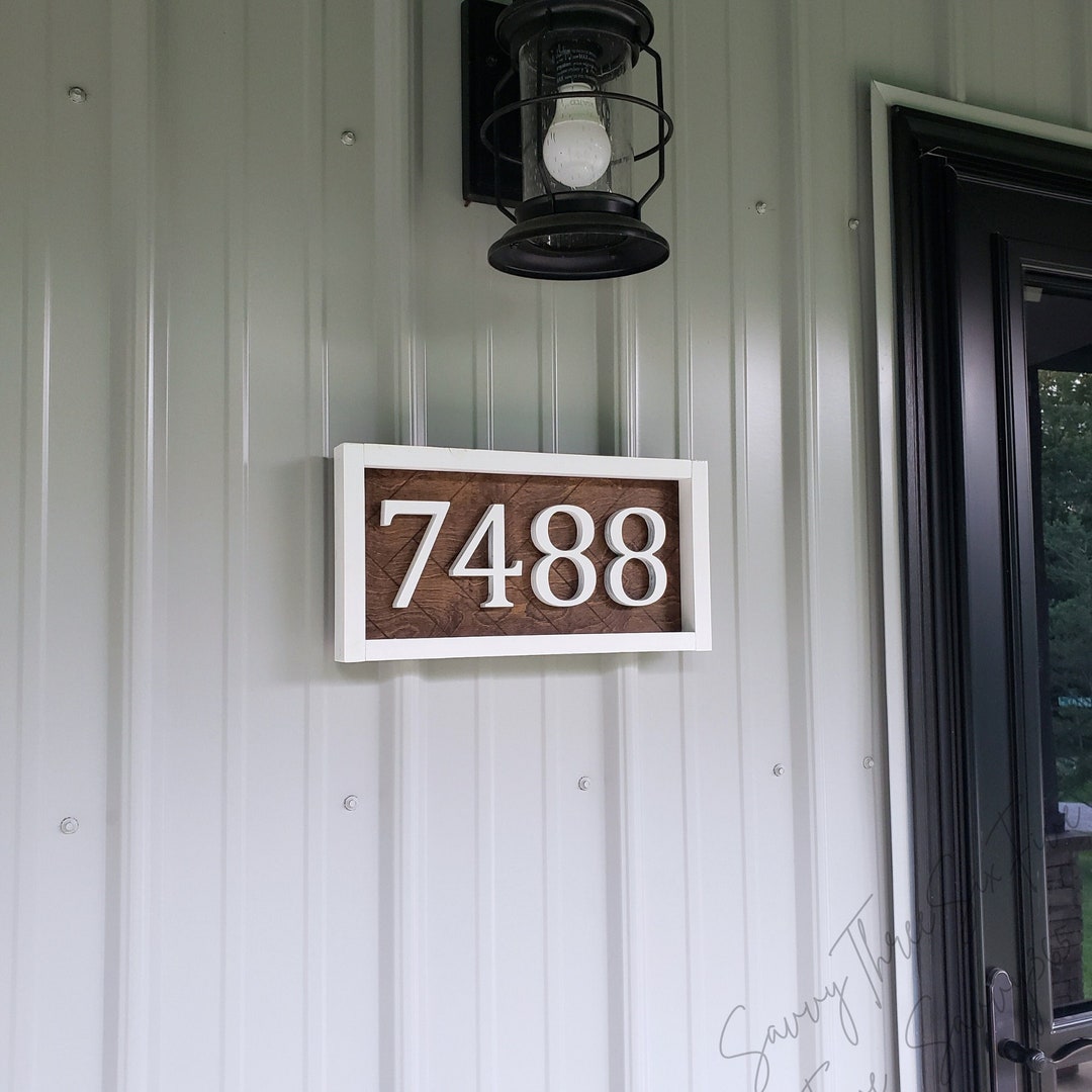 Herringbone House Numbers | Home Number | Mailbox | Address Sign ...