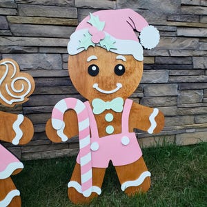 Gingerbread Cookie People | Pastel Version | Outdoor Wood Decor ...