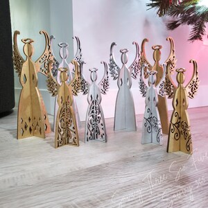 3D Wooden Angel | Christmas Mantel Decor | Easy Storage - Etsy