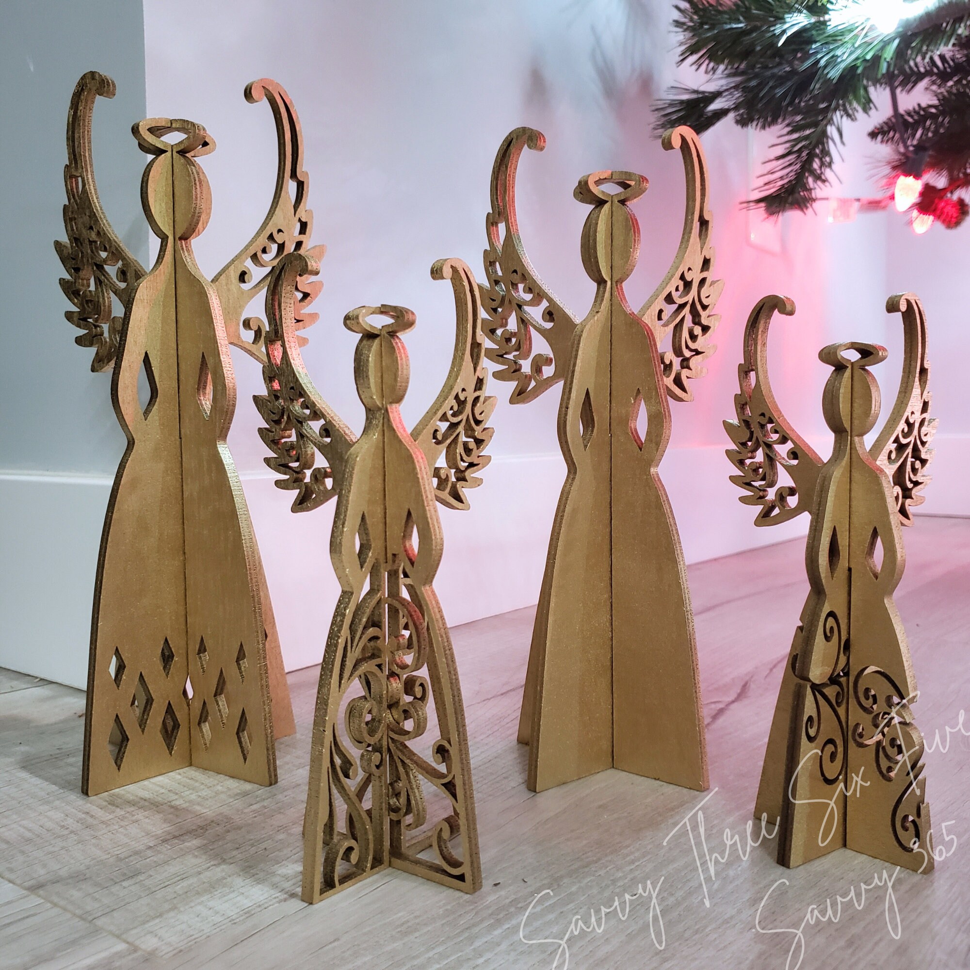3D Wooden Angel | Christmas Mantel Decor | Easy Storage - Etsy
