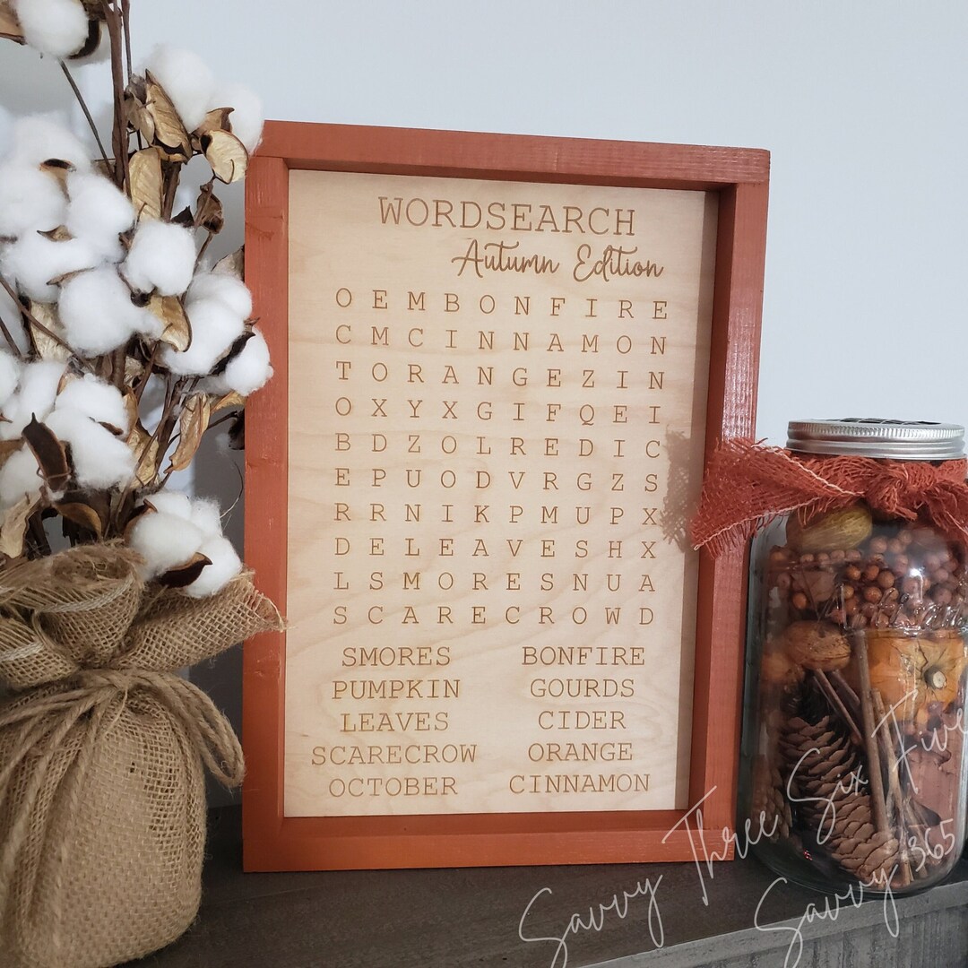 Autumn Edition Word Search | Indoor Fall Wall Decorations | Theme Word ...