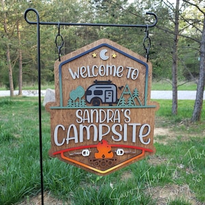 Welcome to Our Campsite | Personalized Camping Sign | Family Name ...