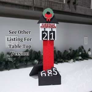 Christmas Countdown Tower | Outdoor Christmas Decor | Removable Numbers ...