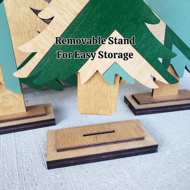 Set of 3 Trees | Choose Your Colors | Standing Tree | Easy Storage ...