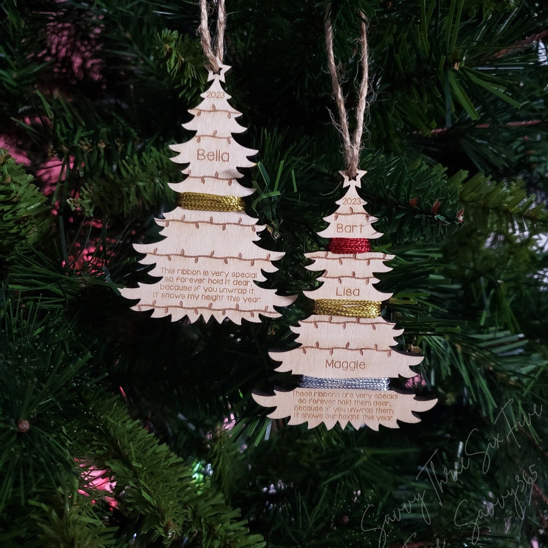 Ribbon Height Christmas Ornament | Wrap Your Height | Height Ornament ...