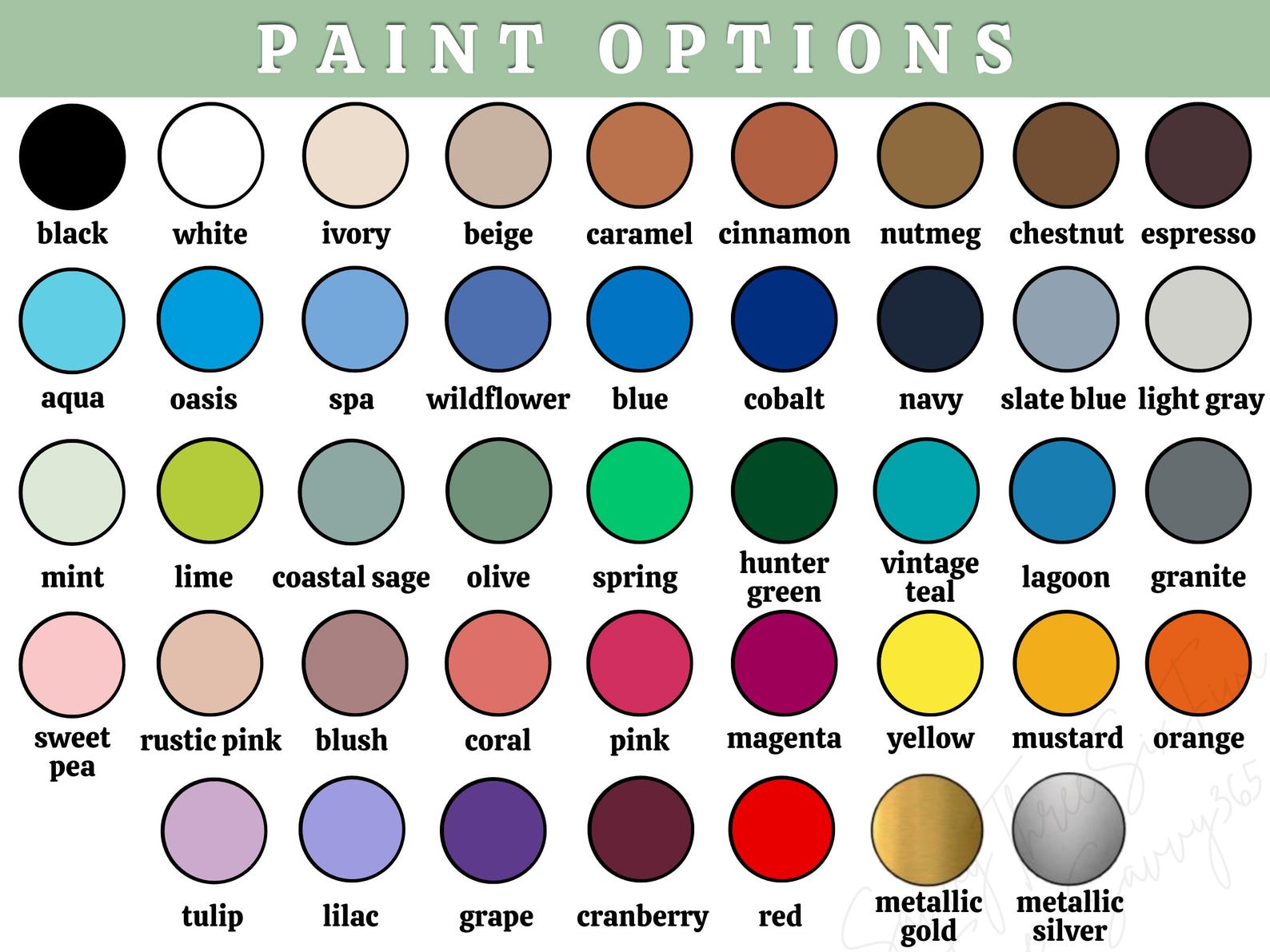 Paint Examples | Stain Example | Swatches | Sample | for Savvy365 Shop ...