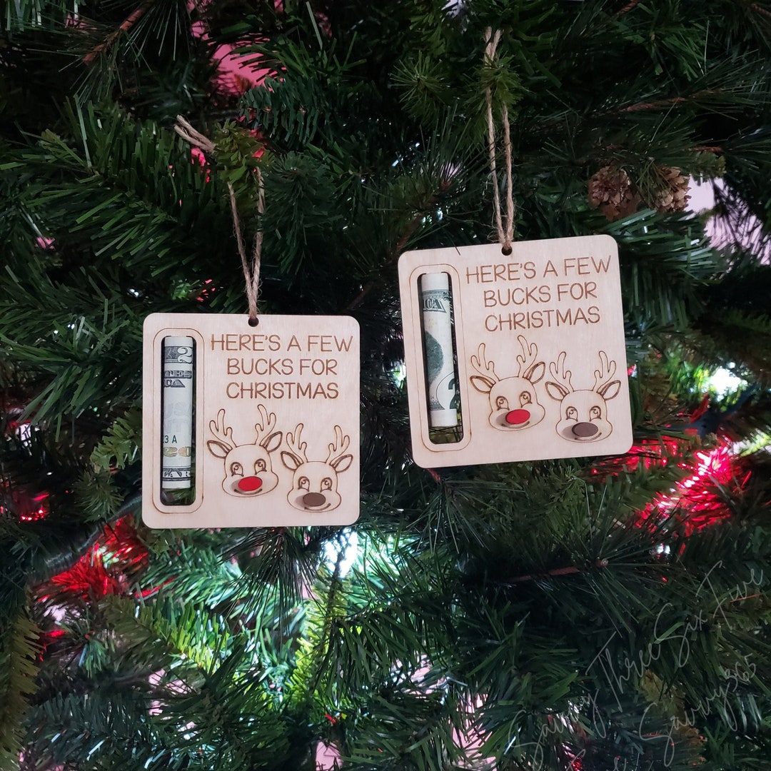 Here's A Few Bucks for Christmas | Gift Card Money Holder | Reindeer ...
