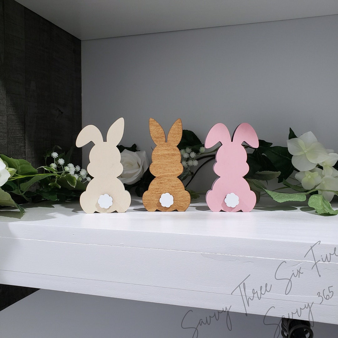 Bunny | Wood Bunnies | Tiered Tray Spring Decorations | Kitchen ...