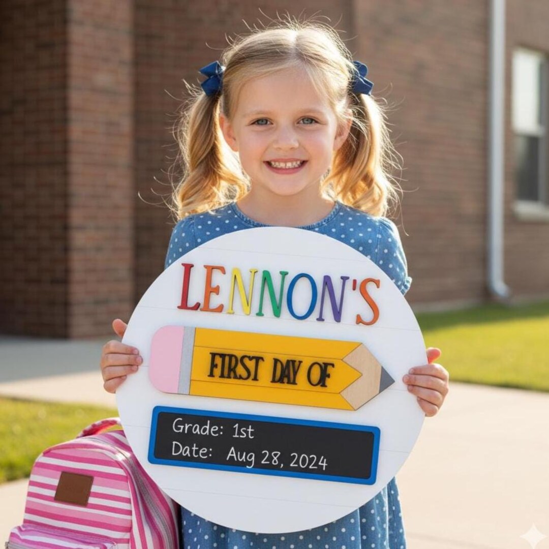 First Day of School Chalkboard Sign | Elementary Back to School ...