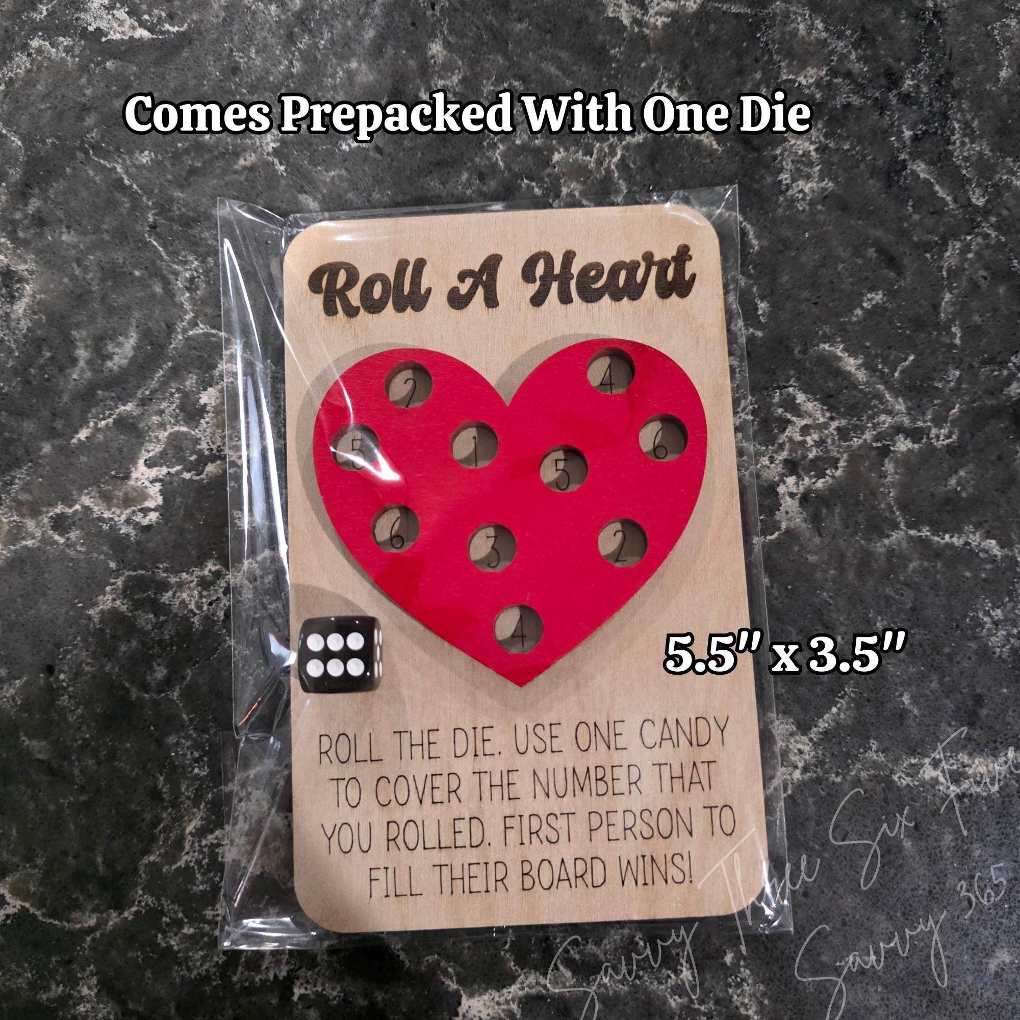 Roll A Heart Game | Valentine's Day Party Favors | Candy Free V Day ...