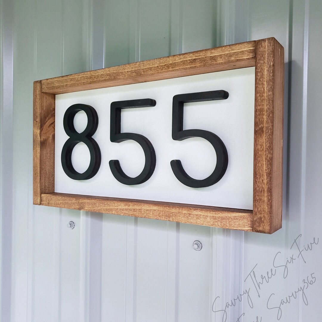Framed House Numbers | Home Number | Mailbox | Address Sign ...