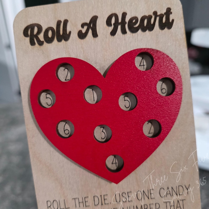 Roll A Heart Game | Valentine's Day Party Favors | Candy Free V Day ...