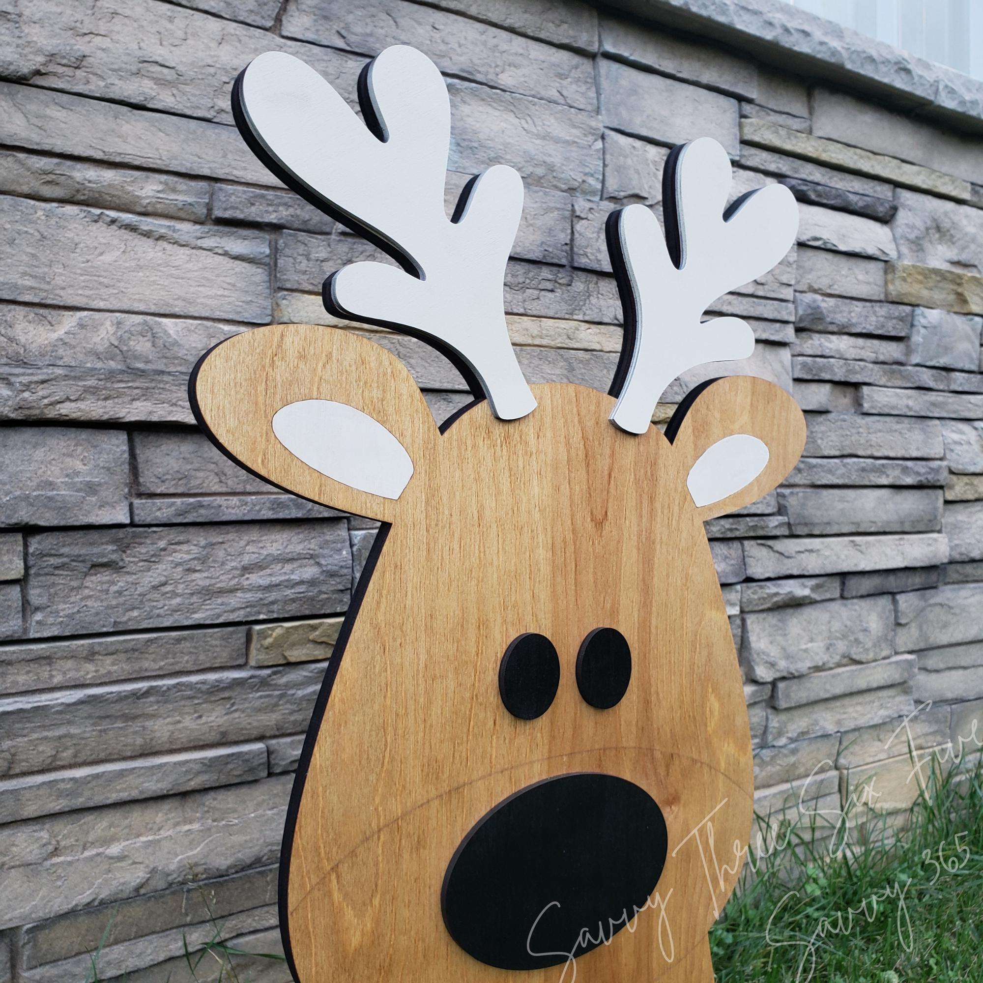 Reindeer | Outdoor Winter Decor | Porch Items | Yard Art | Winter ...
