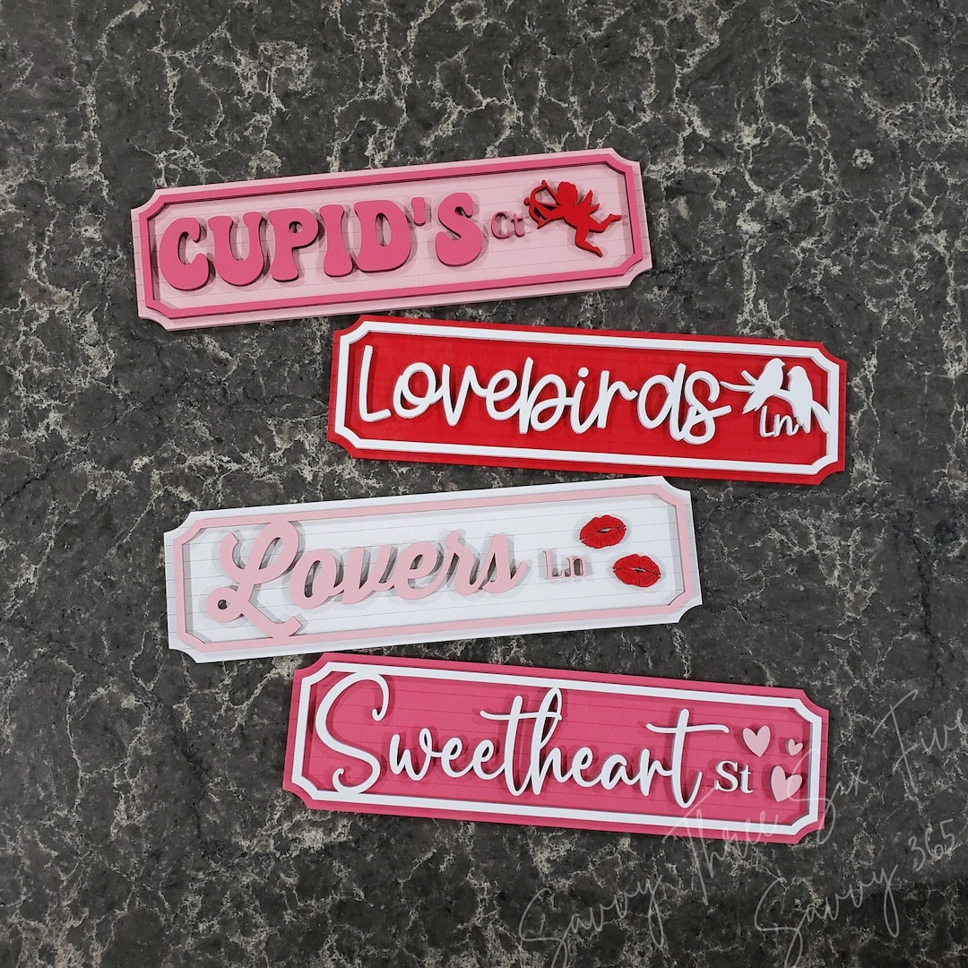 Valentine's Day Edition | 14" Street Signs | Cupid | Lovebirds | Lovers ...
