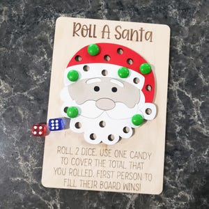 Roll A Santa Dice Rolling Game | Pre Packed Stocking Stuffer Game ...