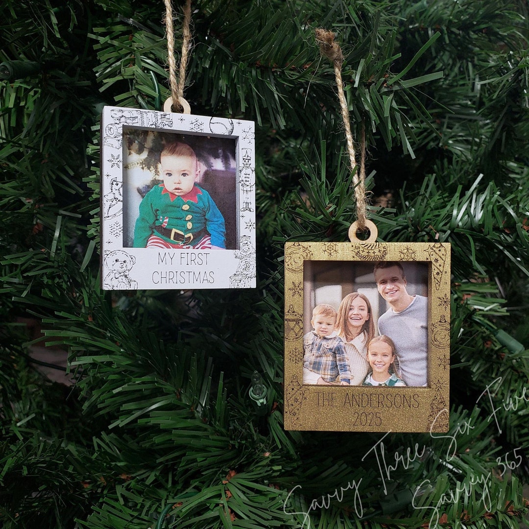 Photo Frame Ornament | Mini Frame Christmas Tree Hanging | My First ...